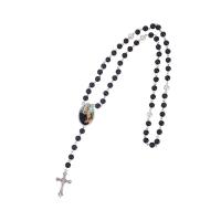China DIY Photo Insert Sublimation Rosary Beads Necklace Custom Rosary Necklace for sale