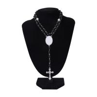 China DIY Photo Insert Sublimation Rosary Beads Necklace Custom Rosary Necklace for sale