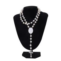 China DIY Photo Insert Sublimation Rosary Beads Necklace Custom Rosary Necklace for sale