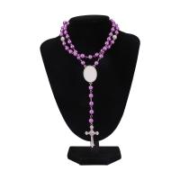 China DIY Photo Insert Sublimation Rosary Beads Necklace Custom Rosary Necklace for sale