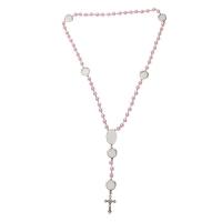 China Custom Rosary Necklace Jewellery Blanks Sublimation Blank Rosary Beads Necklace for sale