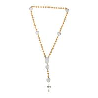 China Custom Rosary Necklace Jewellery Blanks Sublimation Blank Rosary Beads Necklace for sale
