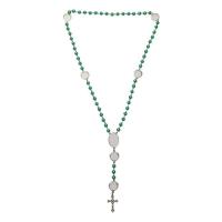 China Custom Rosary Necklace Jewellery Blanks Sublimation Blank Rosary Beads Necklace for sale
