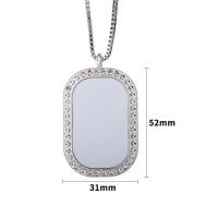 China Sublimation Blank Necklace With Diamond Personalized Sublimation Blanks for sale