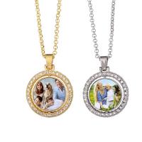 China Custom Reversible Photo Pendant Blanks Double Sided Sublimation Necklace Photo Jewelry for sale
