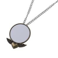 China Custom Gift Party Wedding Vintage Brooch Necklace Pendant Sublimation Angel Wings Necklace for sale