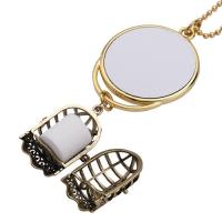 China Double Sided Printable Metal Car Hanging Ornament Blank Pendant With Birdcage Fragrance Sublimation Car Ornament for sale