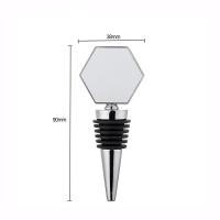 China Multiple Shapes Sublimation Wine Bottle Stopper With Aluminum Insert Personalized Sublimation Gifts for sale