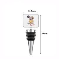 China Multiple Shapes Sublimation Wine Bottle Stopper With Aluminum Insert Personalized Sublimation Gifts for sale
