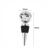 China Multiple Shapes Sublimation Wine Bottle Stopper With Aluminum Insert Personalized Sublimation Gifts for sale