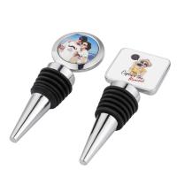 China Multiple Shapes Sublimation Wine Bottle Stopper With Aluminum Insert Personalized Sublimation Gifts for sale