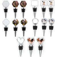 China Multiple Shapes Sublimation Wine Bottle Stopper With Aluminum Insert Personalized Sublimation Gifts for sale