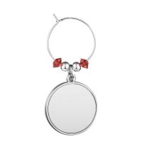 China Bar Accessories Table Decorations Sublimation Wine Glass Charms Rings for sale
