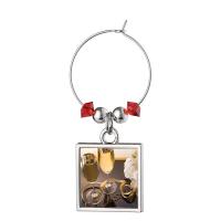 China Bar Accessories Table Decorations Sublimation Wine Glass Charms Rings for sale