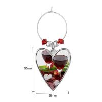 China Bar Accessories Table Decorations Sublimation Wine Glass Charms Rings for sale