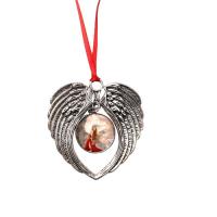 China Sublimation Personalized Gift Metal Sublimation Angel Wing Pendant For Decor And Souvenirs for sale