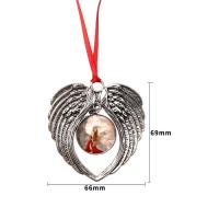 China Sublimation Personalized Gift Metal Sublimation Angel Wing Pendant For Decor And Souvenirs for sale