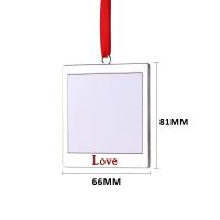 China Christmas Tree Hanging Ornaments Sublimation Metal Christmas Pendant Custom holiday decor for sale