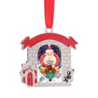 China Christmas Tree Hanging Ornaments Sublimation Metal Christmas Pendant Custom holiday decor for sale