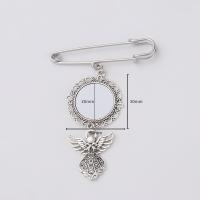 China Sublimation Blank Metal Brooch Pendants Sublimation Brooches Pendant for sale