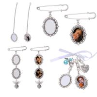China Sublimation Blank Metal Brooch Pendants Sublimation Brooches Pendant for sale