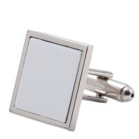 China Personalised Photo Cufflinks Cute Sublimation Blank Metal Cufflinks for sale