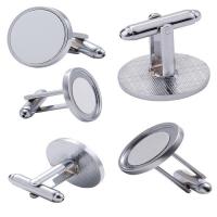 China Personalised Photo Cufflinks Cute Sublimation Blank Metal Cufflinks for sale