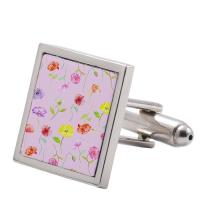 China Personalised Photo Cufflinks Cute Sublimation Blank Metal Cufflinks for sale
