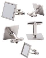 China Personalised Photo Cufflinks Cute Sublimation Blank Metal Cufflinks for sale