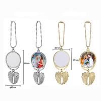 China Custom Sublimation Angel Wings Car Hanging Pendant Blanks Car Decoration for heat press for sale