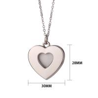 China Sublimation Heart Shape Sliding Silver Locket Necklace Custom Printing Sublimation DIY Blank Love Necklace Picture Pendant for sale