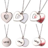 China Sublimation Heart Shape Sliding Silver Locket Necklace Custom Printing Sublimation DIY Blank Love Necklace Picture Pendant for sale