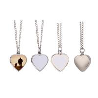 China Memorial Sublimation Blank Custom Picture Photo Urn Necklace For Ashes Heart Shaped Unique Gift For Family Friend Loved Ones for sale