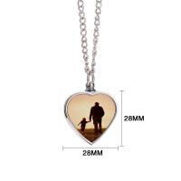 China Memorial Sublimation Blank Custom Picture Photo Urn Necklace For Ashes Heart Shaped Unique Gift For Family Friend Loved Ones for sale