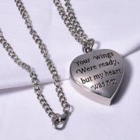 China Memorial Sublimation Blank Custom Picture Photo Urn Necklace For Ashes Heart Shaped Unique Gift For Family Friend Loved Ones for sale