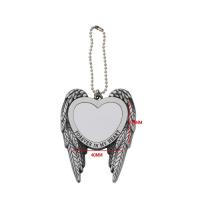 China Sublimation Blank Angel Wing Car Hanger Forever In My Heart Angel Wing Ornaments for sale