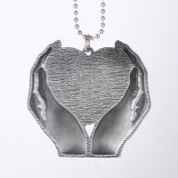 China Creative Christmas Ornament Heart In Hands Sublimation Car Charm Pendants Blanks For Heat Press for sale