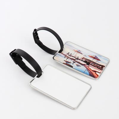 China Metal Sublimation Luggage Tag Personalized Gift Blank Custom Luggage Tag for sale