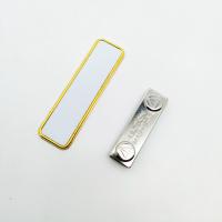 China Reusable Blank Sublimation Name Badge Magnetic Name Tags Custom Logo for sale