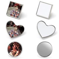 China DIY Sublimation Blank Metal Badge Brooches Personalised Pin Badges for sale