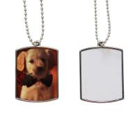 China Personalized Double Sided Metal Sublimation Dog Tags For Sublimation Photos Printing for sale