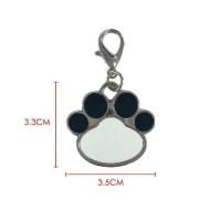 China Paw Shape Sublimation Dog Tag Blanks For Photos Printing Customized Pet Tags for sale