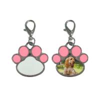China Paw Shape Sublimation Dog Tag Blanks For Photos Printing Customized Pet Tags for sale