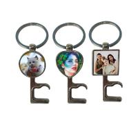 China Sublimation Bottle Opener Keychain Blank Custom Print Multifunctional Metal Keychain Sublimation Bottle Opener for sale