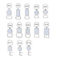 China Sublimation Bottle Opener Keychain Blank Custom Print Multifunctional Metal Keychain Sublimation Bottle Opener for sale