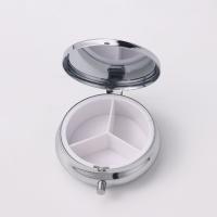 China Round Metal Sublimation Pill Box With Aluminum Insert for sale