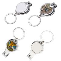 China Multi Function Sublimation Blank Foldable Hand Toe Opener Keyring Nail Scissors Nail Cutters for sale