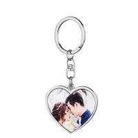 China Promotional Blank Metal Keychain Double Sided Sublimation Heart Keychain Custom Keychains For Business for sale