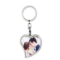 China Promotional Blank Metal Keychain Double Sided Sublimation Heart Keychain Custom Keychains For Business for sale