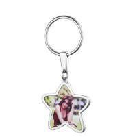 China Promotional Blank Metal Keychain Double Sided Sublimation Heart Keychain Custom Keychains For Business for sale